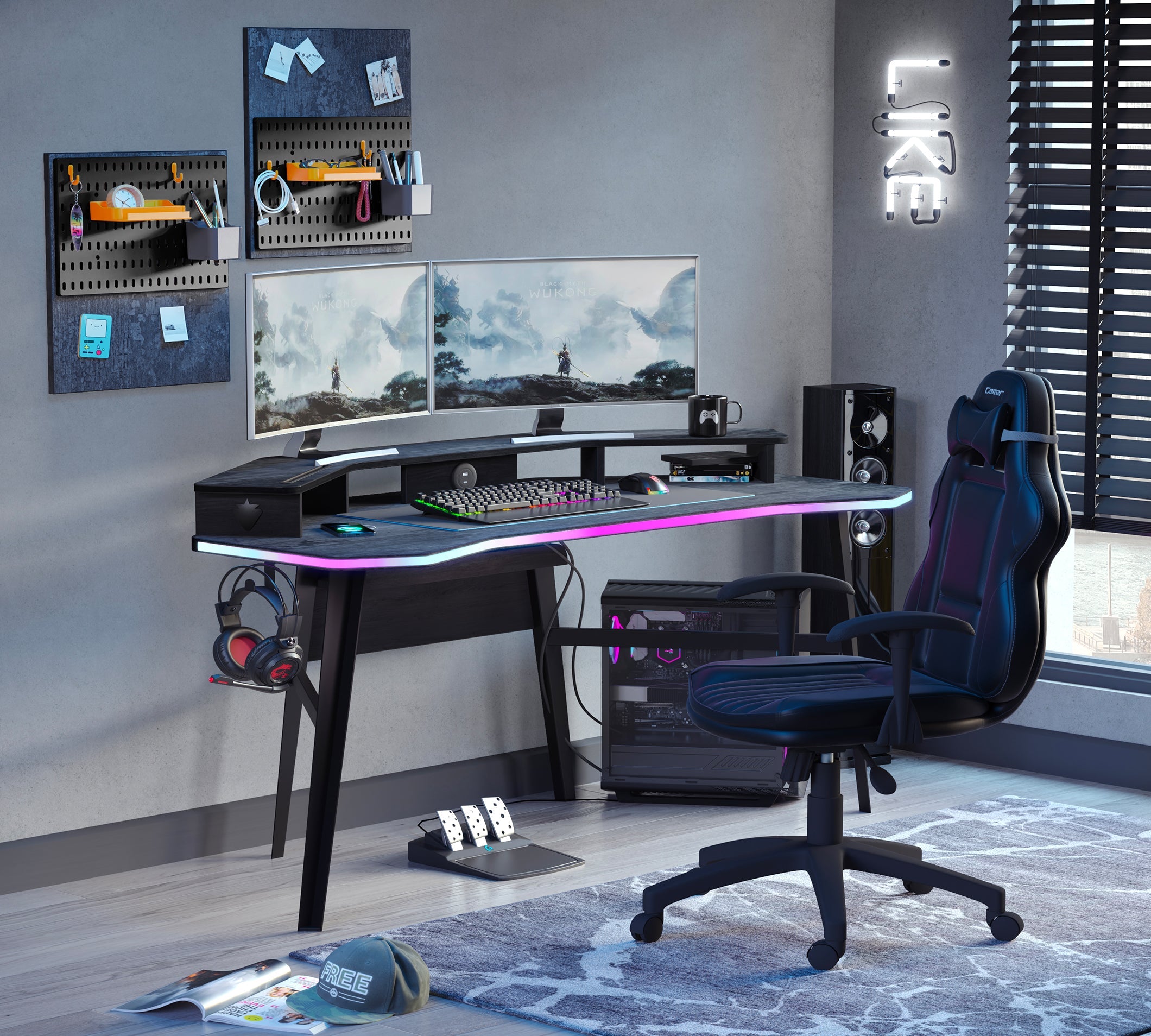 Dark Metal Gaming Desk – Cilek KSA