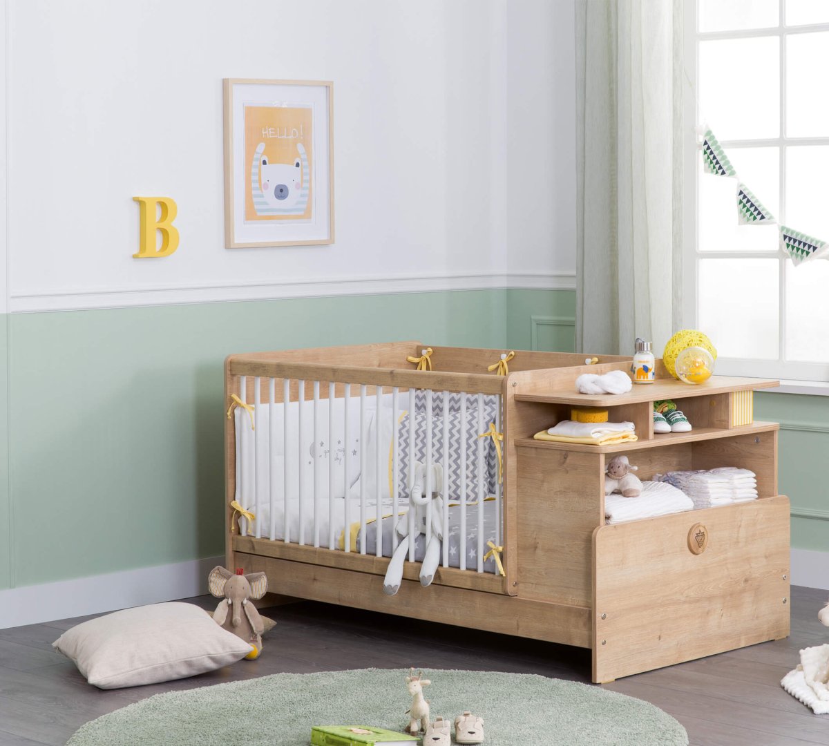 Mocha Baby adjustable baby bed with table – Cilek KSA